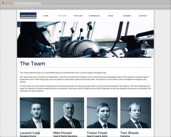 tothepoint • work • Union Maritime Website